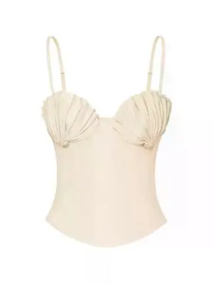 STOLEN STORES Shell Bustier Top - Neutrals