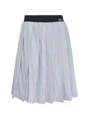 MARDI MERCREDI Striped Pleated Midi Skirt - Blue