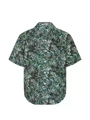 Auralee Printed Silk Shirt - Green