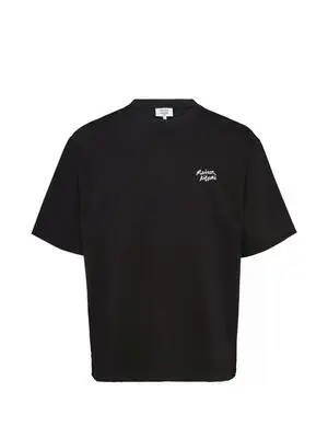 Maison Kitsuné Logo-embroidered T-shirt - Black