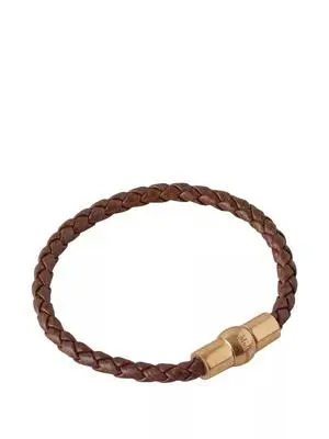 Mulberry Iris Woven Leather Bracelet - Brown