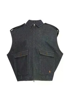 COURREGES Sleeveless Denim Jacket - Blue