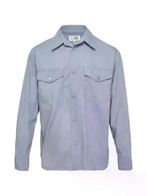 MAISON MARGIELA Western-style Panelled Shirt - Blue