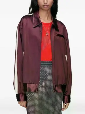 MAISON MARGIELA Satin Bomber Jacket With Stripe Detail