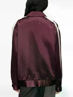 MAISON MARGIELA Satin Bomber Jacket With Stripe Detail