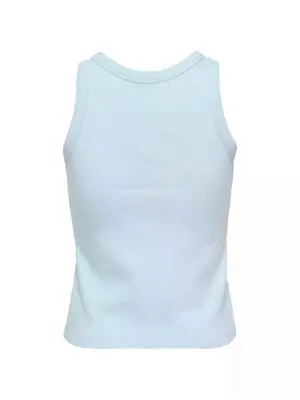 REST & RECREATION Waffle Knit Logo Embroidered Cotton Tank Top