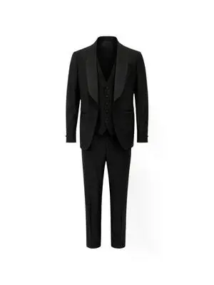 FRANZESE COLLECTION Billioner Three-piece Tuxedo Suit - Black