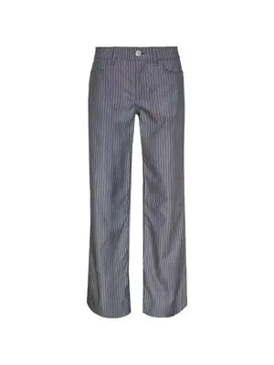 Rag & Bone Cam Striped Straight Trousers - Grey