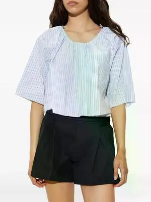 Alexander Wang Striped Cropped Shirt