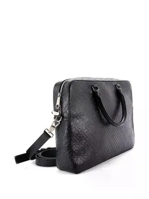 Burberry Ainsworth Briefcase Tb Monogram Embossed Leather Business Bag