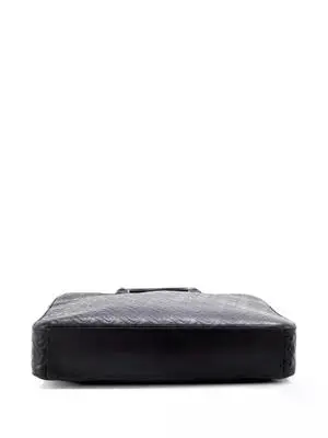 Burberry Ainsworth Briefcase Tb Monogram Embossed Leather Business Bag