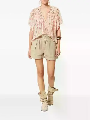 Isabel Marant Étoile Neslya Floral-print Ruffled Blouse