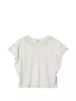 Isabel Marant Étoile Odyle Eyelet T-shirt - Neutrals