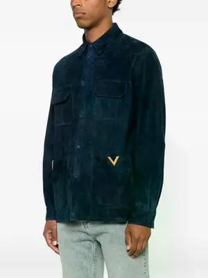 Valentino Garavani Vlogo Suede Jacket