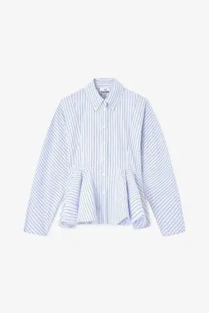 Ganni Curved Hem Shirts For Women