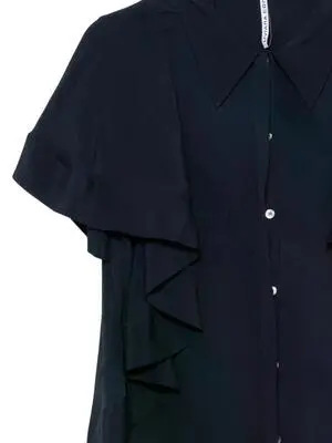 Liviana Conti Ruffled Short-sleeve Blouse