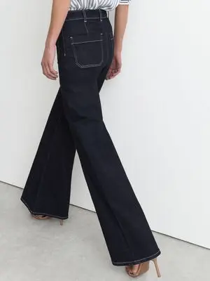 REISS Sakura Patch-pocket Flared Jeans