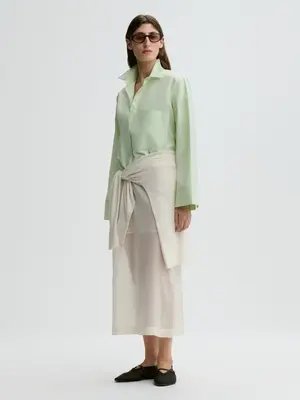 BY MALENE BIRGER Organic Cotton Button-up Shirt - Seacrest