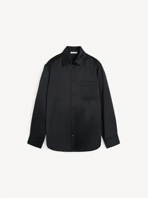 BY MALENE BIRGER Audrey Satin Shirt - Black