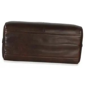 Prada Antiqued Calfskin Carry Shoulder Bag - Brown