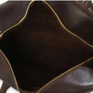 Prada Antiqued Calfskin Carry Shoulder Bag - Brown