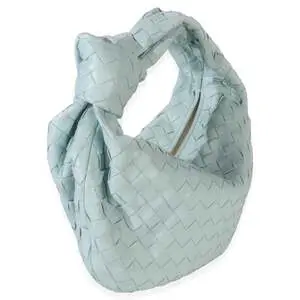 Bottega Veneta Teal Washed Nappa Intrecciato Teen Jodie Bag