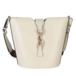 Gucci Ophidia Web Bucket Bag - White