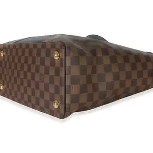 LOUIS VUITTON Damier Ebene Taurillon Jersey Tote - Brown