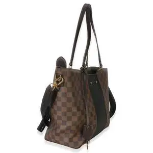 LOUIS VUITTON Damier Ebene Taurillon Jersey Tote - Brown