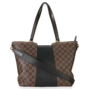 LOUIS VUITTON Damier Ebene Taurillon Jersey Tote - Brown