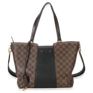 LOUIS VUITTON Damier Ebene Taurillon Jersey Tote - Brown