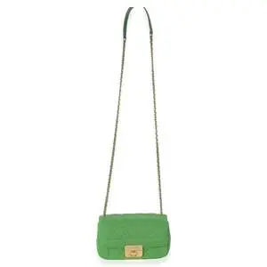 Chanel Quilted Jersey Mini Flap Bag - Green