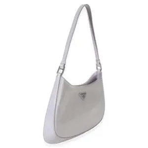 Prada Cleo Spazzolato Leather Hobo Bag - Gray