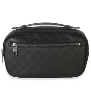 LOUIS VUITTON Damier Infini Ambler Belt Bag - Black