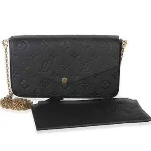 LOUIS VUITTON Monogram Empreinte Felicie Pochette - Black