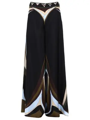 Emilio Pucci Palazzo Silk Pants - Multicolour