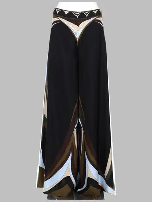 Emilio Pucci Palazzo Silk Pants - Multicolour