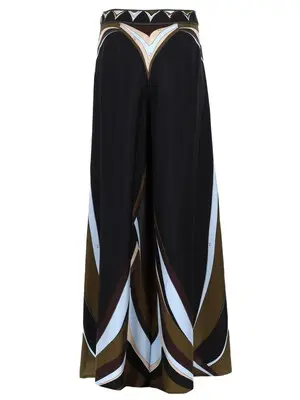 Emilio Pucci Palazzo Silk Pants - Multicolour