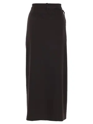 Paloma Wool Midi Skirt With Leather Detail