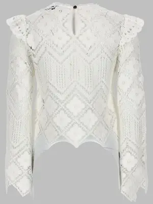 SELF-PORTRAIT Crochet Lace Top