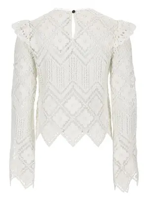 SELF-PORTRAIT Crochet Lace Top