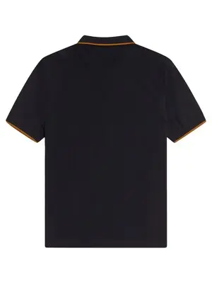 Fred Perry Polo Con Zip E Logo - Black