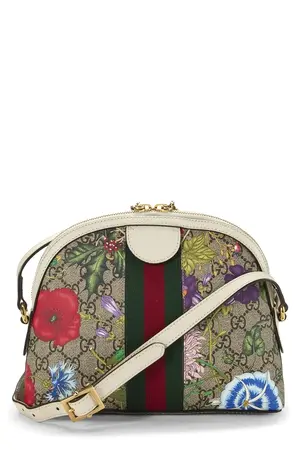 Gucci Gg Supreme Canvas Flora Ophidia Dome Shoulder Bag
