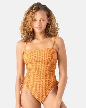 Roxy Printed Adjustable Side One Piece Swimsuit