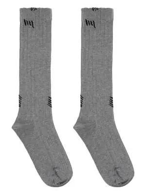 Marni Ribbed Crew Socks - Gray