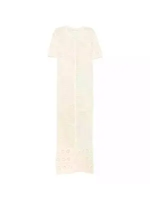 TERRY PUESTO Crochet-knit Maxi Dress - Neutrals