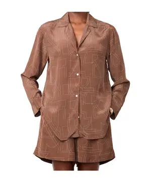 Officine Générale Mabelle Printed Long Sleeve Shirt