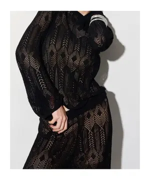 Liu Jo Openwork Crew-neck Sweater - Black
