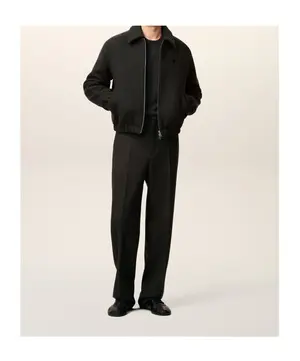 Ami Logo Embroidered Zip-up Jacket - Anthracite