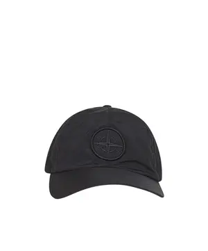 Stone Island Logo Baseball Cap - Black